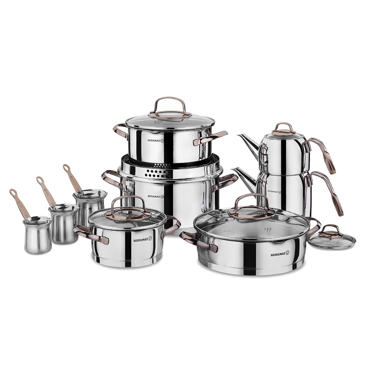 مشخصات، قیمت و خرید سرویس 15 پارچه آشپزخانه کرکماز مدل روزانا A1703 ...